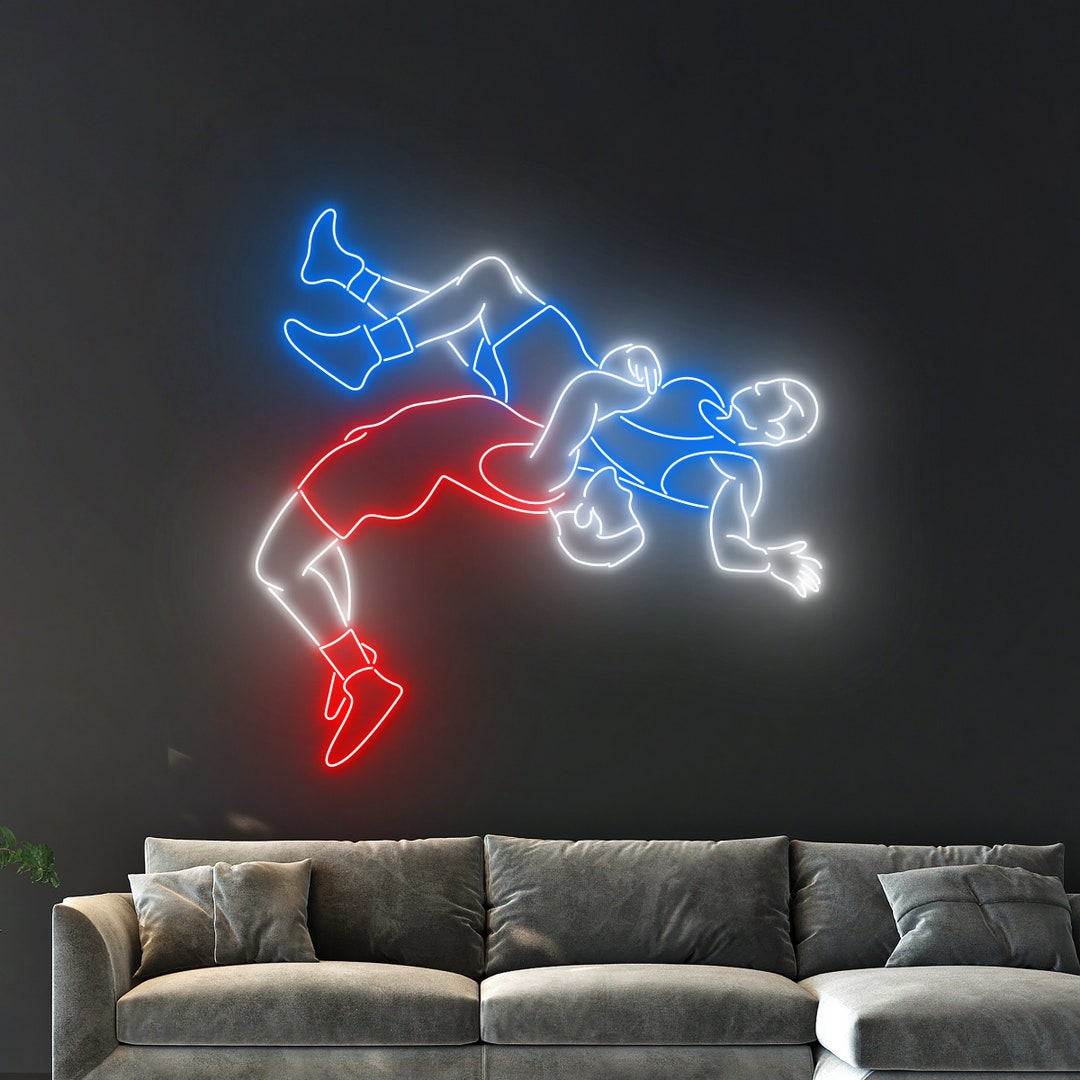 Wrestling Neon Sign, Wrestling Led Sign, Wrestling Led Light, Wrestling ...