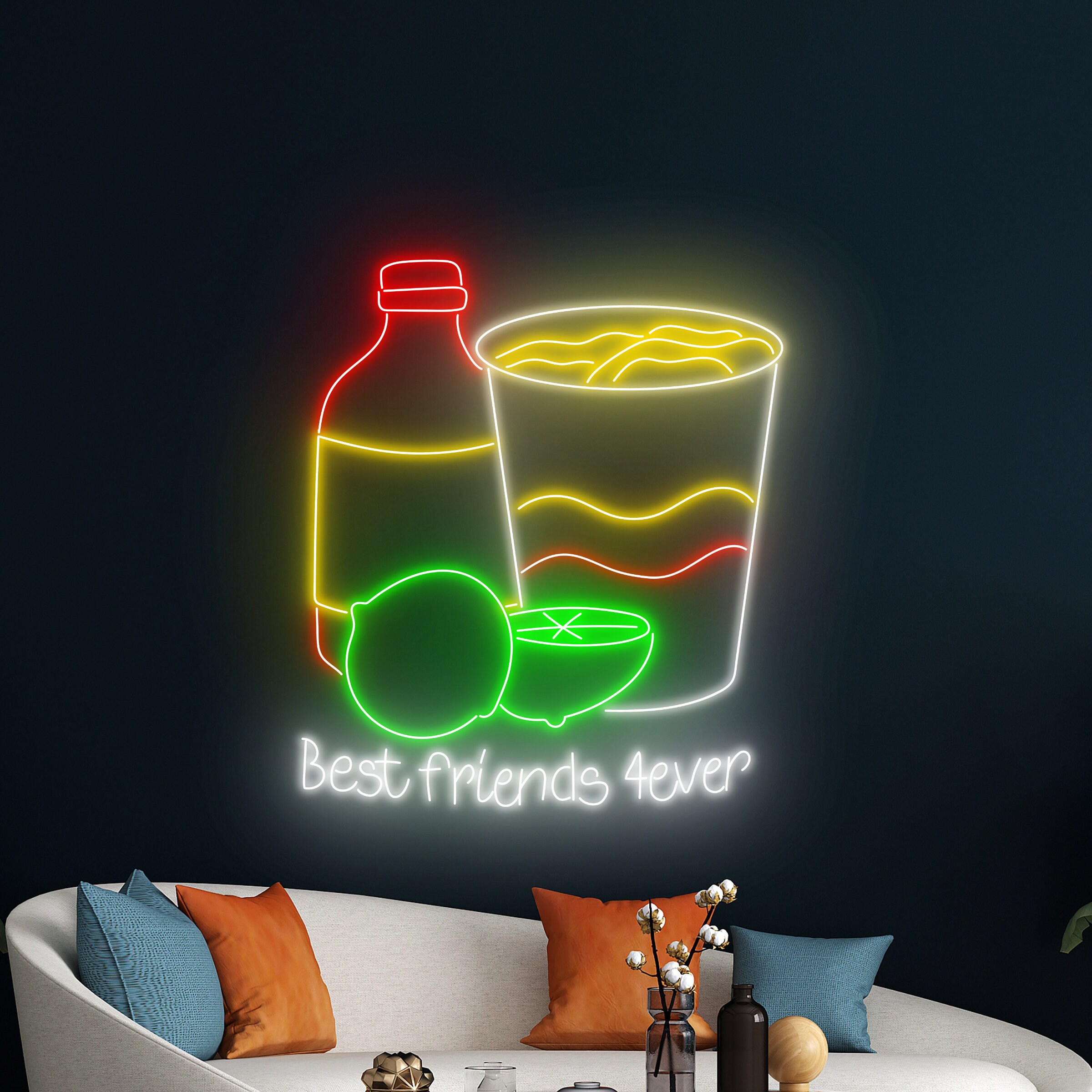 Best Friends 4ever Neon Sign, Maruchan Ramen Noodle Led Sign, Valentina ...