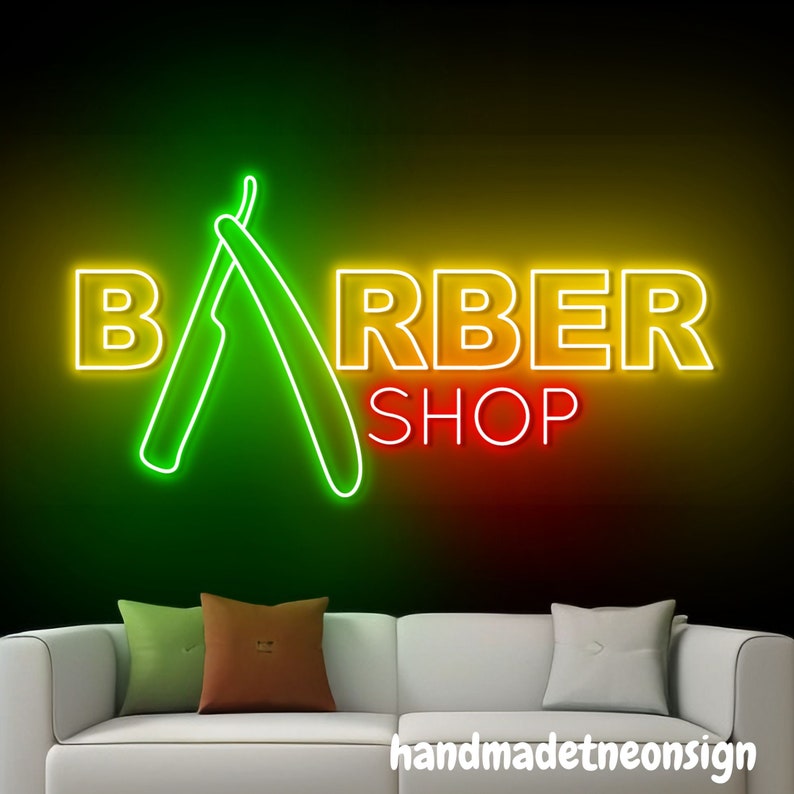Barber Neon Sign, Barber Shop Led Sign, Barber Neon Light, Barber Led ...