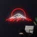 Fuji Mountain Led Sign, Moon Mountain Neon Sign, Fuji Mountain Neon ...