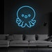 Octopus Neon Sign, Octopus Neon Light, LED Neon Sign, Handmade Neon ...