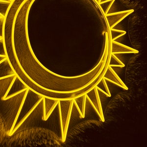 Sun and Moon Led Sign, Sun and Moon Neon Sign, Wall Decor, Sun Moon ...