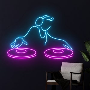 DJ Led Sign, DJ Neon Light, DJ Neon Sign, Music Player Led Light, Music ...