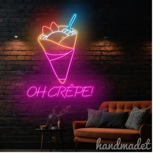 Oh Crepe Neon Sign, Crepe Led Sign, French Crepe Led Light, Crepe Neon ...