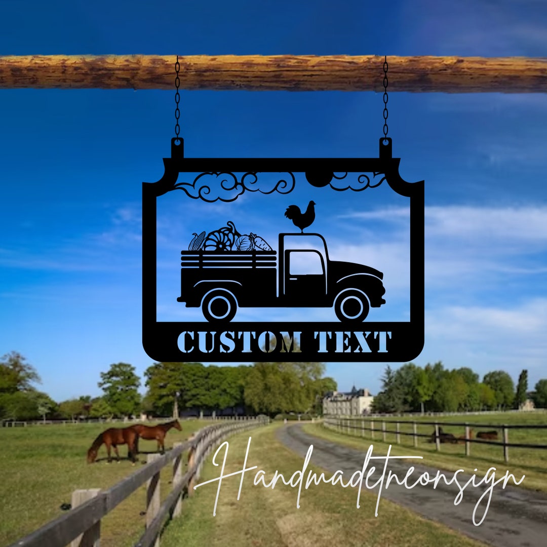 Custom Outdoor Vegetable Farm Metal Wall Art Hanging - Personalized ...