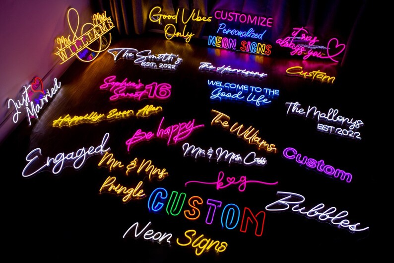 Custom Party Neon Sign custom Neon Sign Neon Sign Bedroom - Etsy