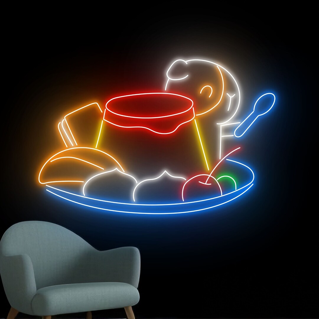 Guinea Pig Pudding Neon Wall Sign, Guinea Pig Led Wall Light, Japanese ...