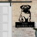 Personalized Pug Dog House Number, Pet Home Number Metal Wall Sign ...