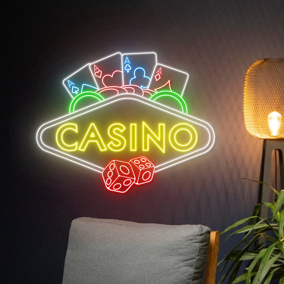 Casino Neon Sign, Gaming Led Sign, Game Player Led Light, Gamer Neon ...