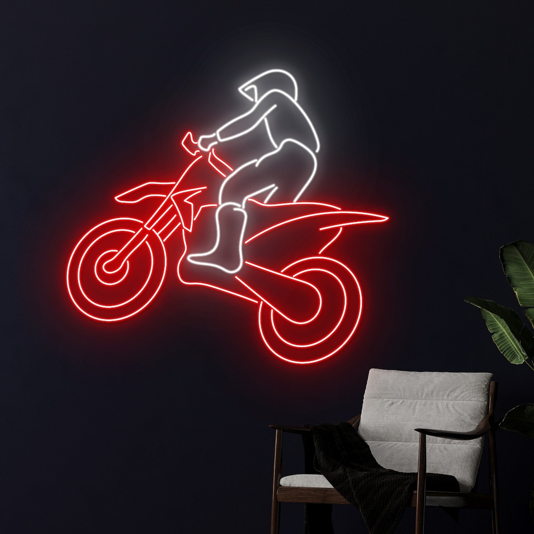 Motorbike Neon Sign, Biker Led Sign, Motorcycle Led Light, Motorsport ...