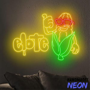 Mexican Elote Neon Sign, Elote Corn Led Sign, Elote Led Light, Elote ...