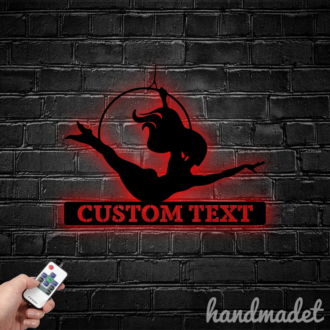 Custom Circus Performer Metal Wall Art LED Light, Circus Metal Sign ...