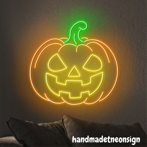 Halloween Pumpkin Neon Sign, Pumpkin Led Sign, Pumpkin Halloween Neon ...