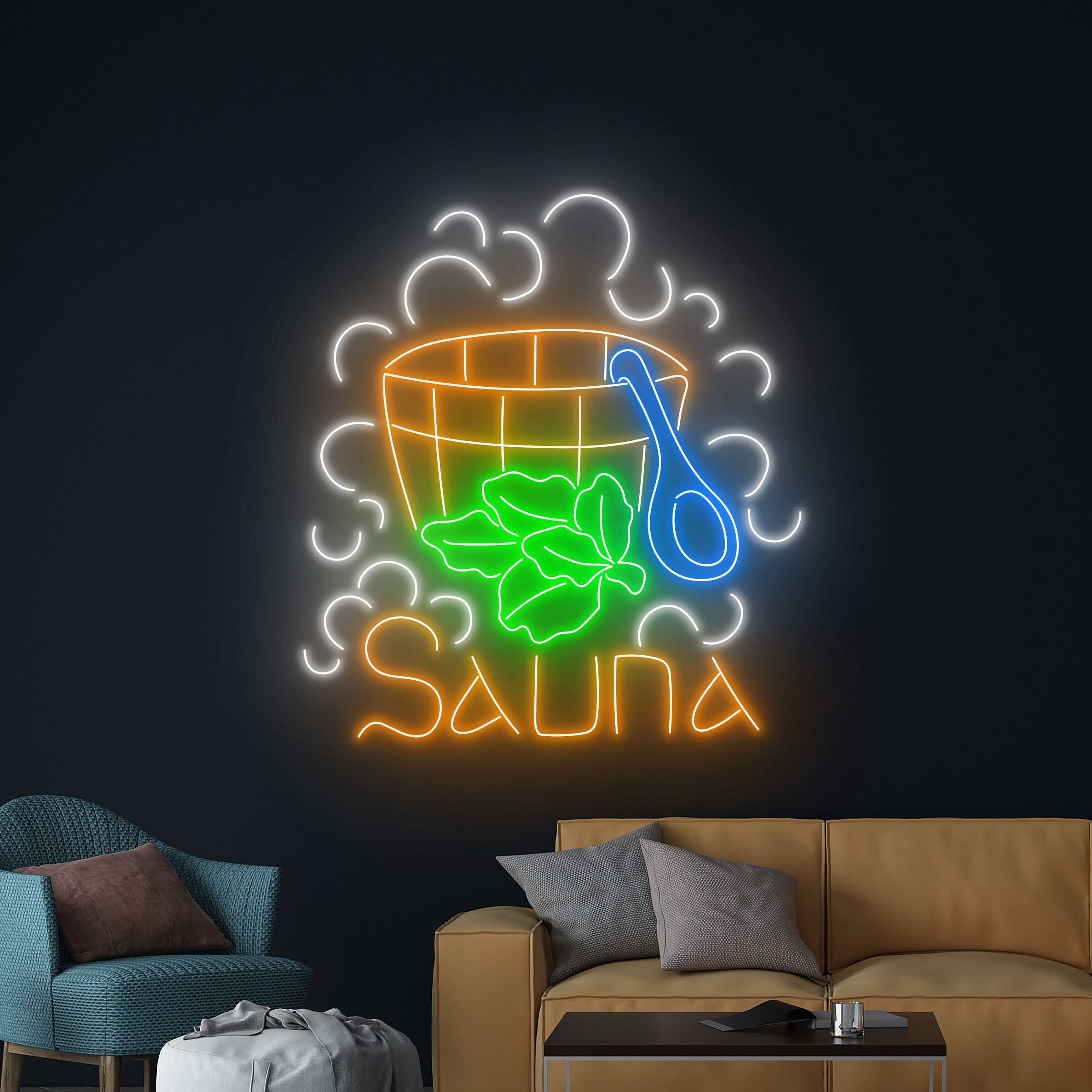 Sauna Room Neon Light, Sauna Neon Sign, Sauna Bath Led Lights, Custom ...