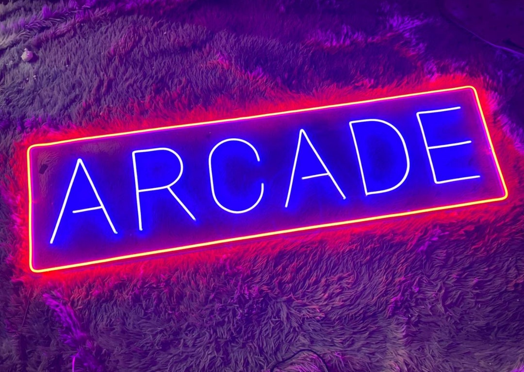 Arcade Neon Sign, Game Room Neon Sign, Arcade Neon Lights, Arcade Led ...