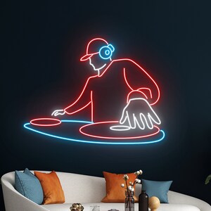 DJ Led Sign, DJ Neon Light, DJ Neon Sign, Music Player Led Light, Music ...
