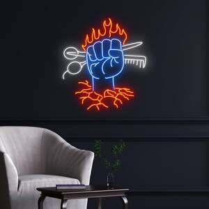 Barber Shop Led Sign, Barber Shop Neon Sign, Wall Decor, Barber Shop ...