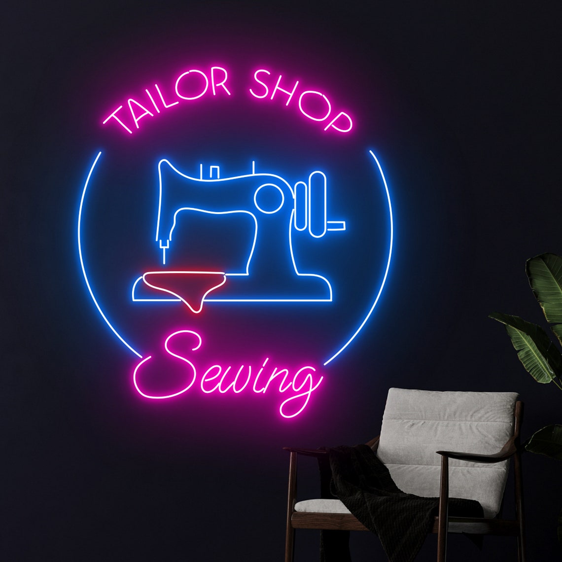 Tailor Shop Sewing Led Sign, Tailor Neon Sign, Clothes Led Light ...