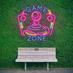 Controller Neon Sign, Game Zone Led Sign, Game Led Sign, Custom Neon ...