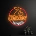 Chicken Wings Neon Sign, Fried Chicken Wings Led Sign, Chicken Led ...