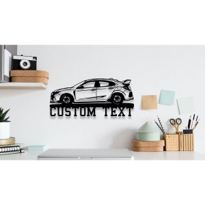 Car Metal Wall Art LED Light Personalized Classic Muscle Car Name Sign ...