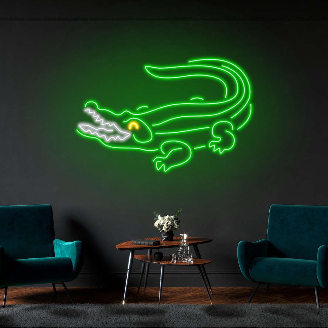 Crocodile Neon Light Gator Neon Light Alligator Neon Light - Etsy