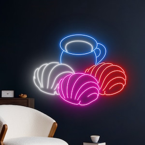 Conchas and Champurrado Neon Sign, Conchas Led Sign, Champurrado Led ...