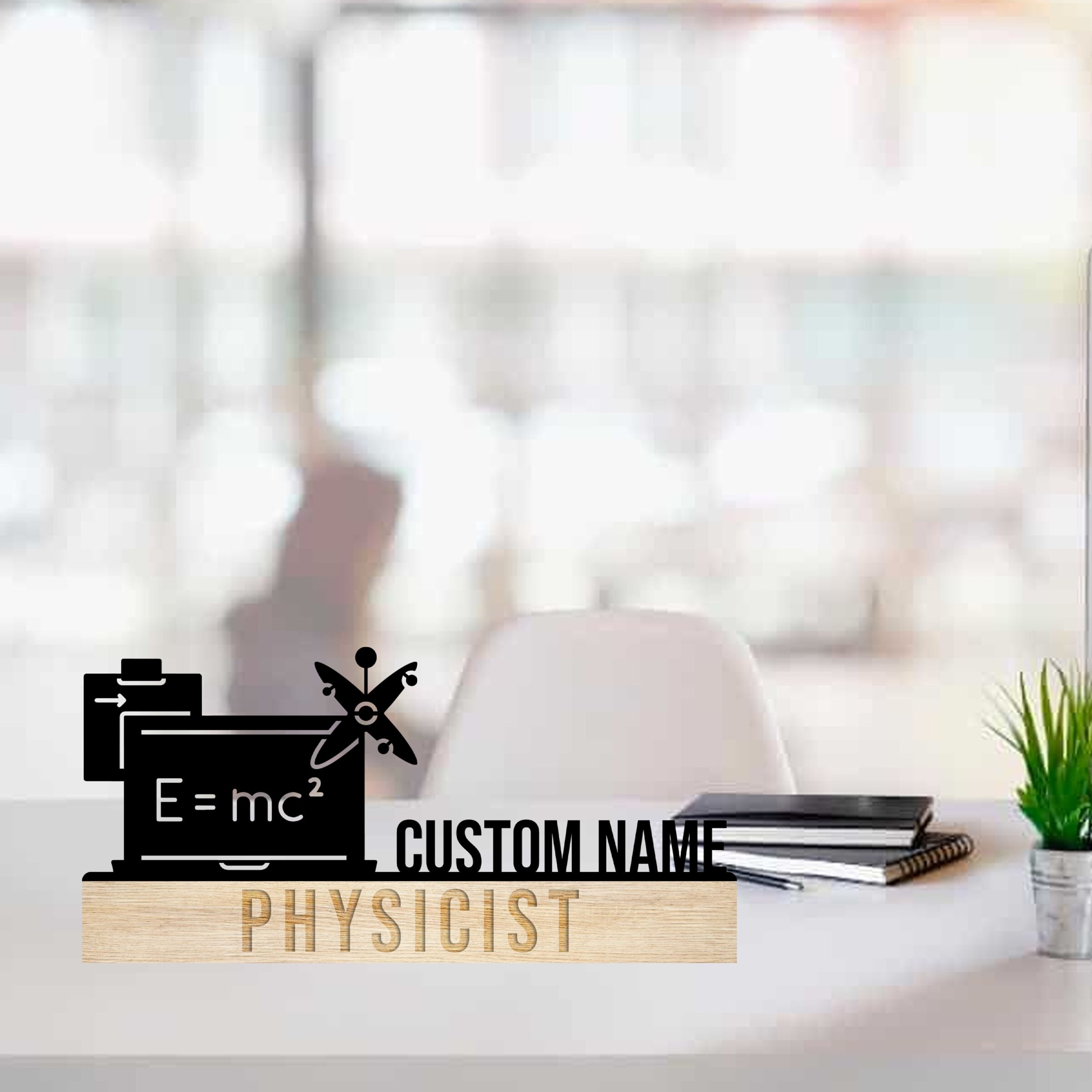 Custom Physicist Desk Name Plate, Physicist Metal Nameplate for Desk ...