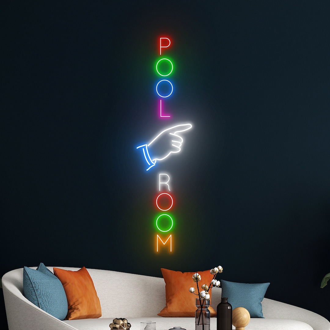 Pool Hall Neon Sign, Pool Hall Led Sign, Billiards Led Sign, Custom ...