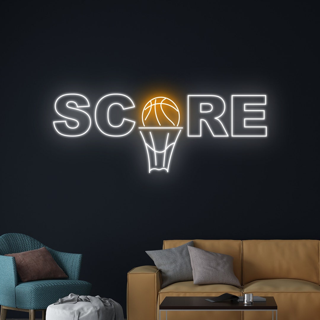 Score Basketball Neon Sign Basketball Ball Neon Light - Etsy
