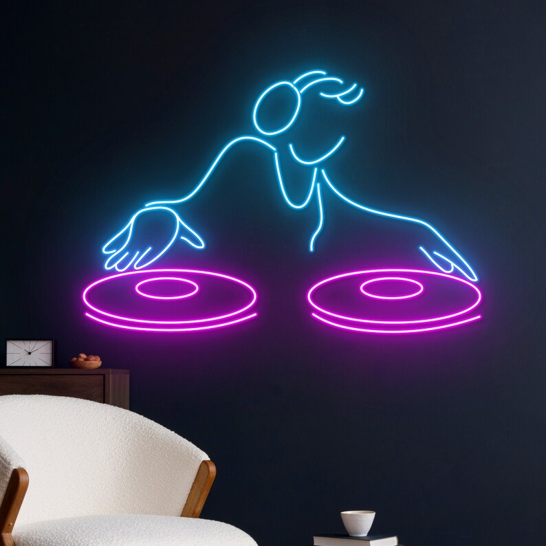 DJ Led Sign, DJ Neon Light, DJ Neon Sign, Music Player Led Light, Music ...
