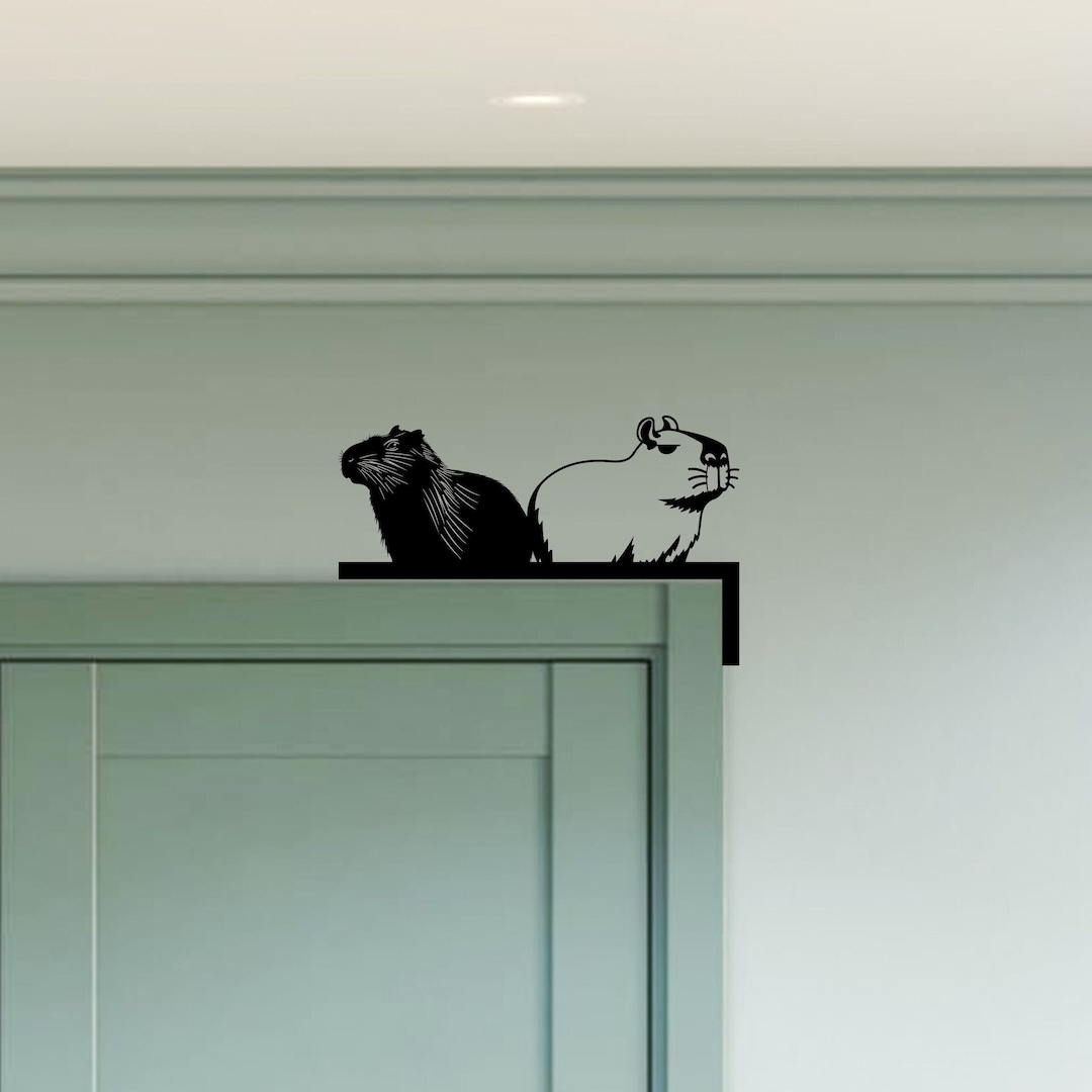 Personalized Capybara Door Corner Metal Wall Art, Capybara Metal Sign ...