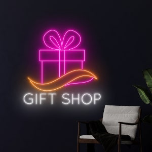 Gifts Shop Neon Sign, Gift Shop Open Logo Led Light, Gift Shop Neon ...