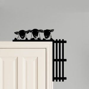 Personalized Lamb Sheep Door Corner Metal Wall Art, Custom Sheep Metal ...