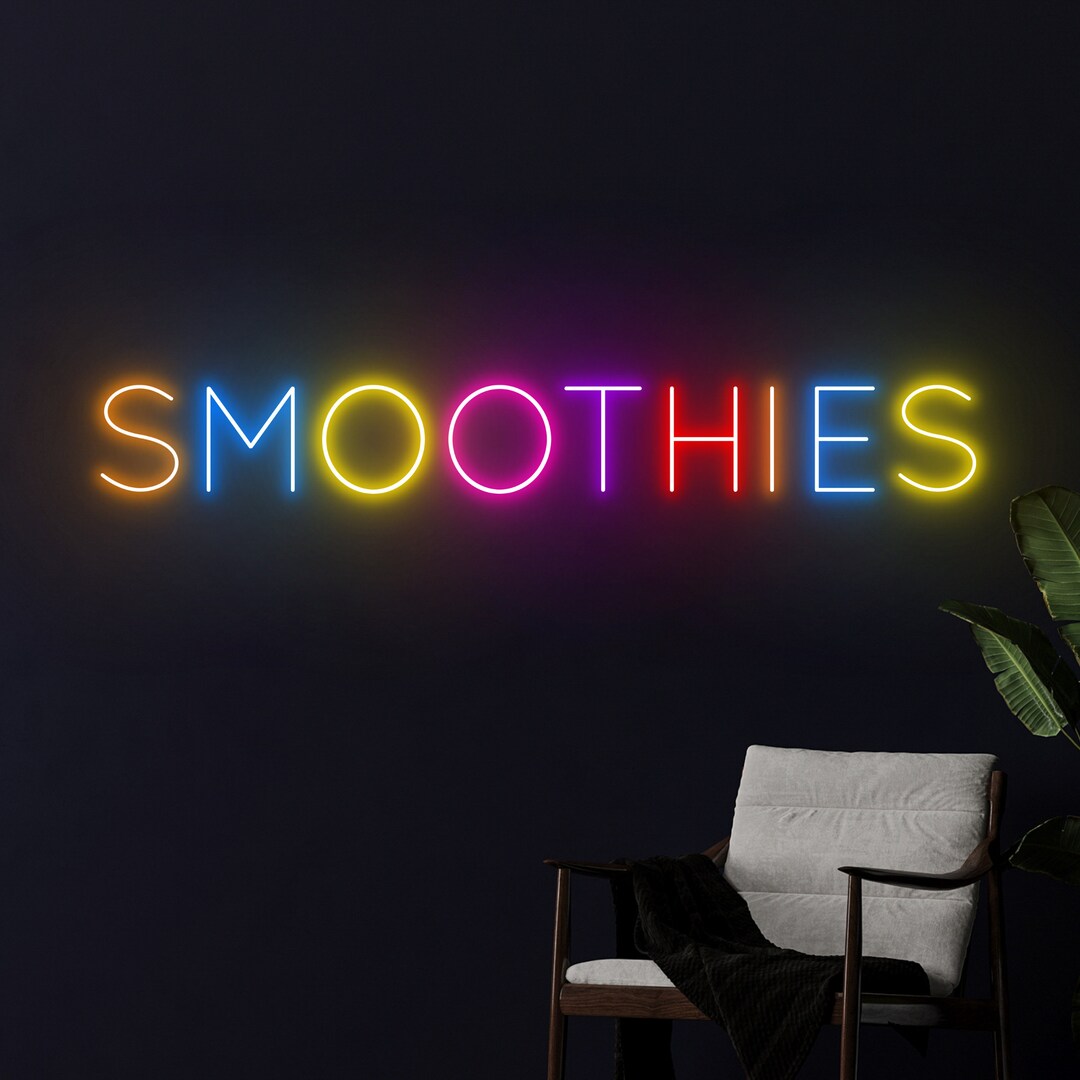 Smoothie Neon Sign, Smoothie LED Light, Smoothie Fruit Neon Light ...