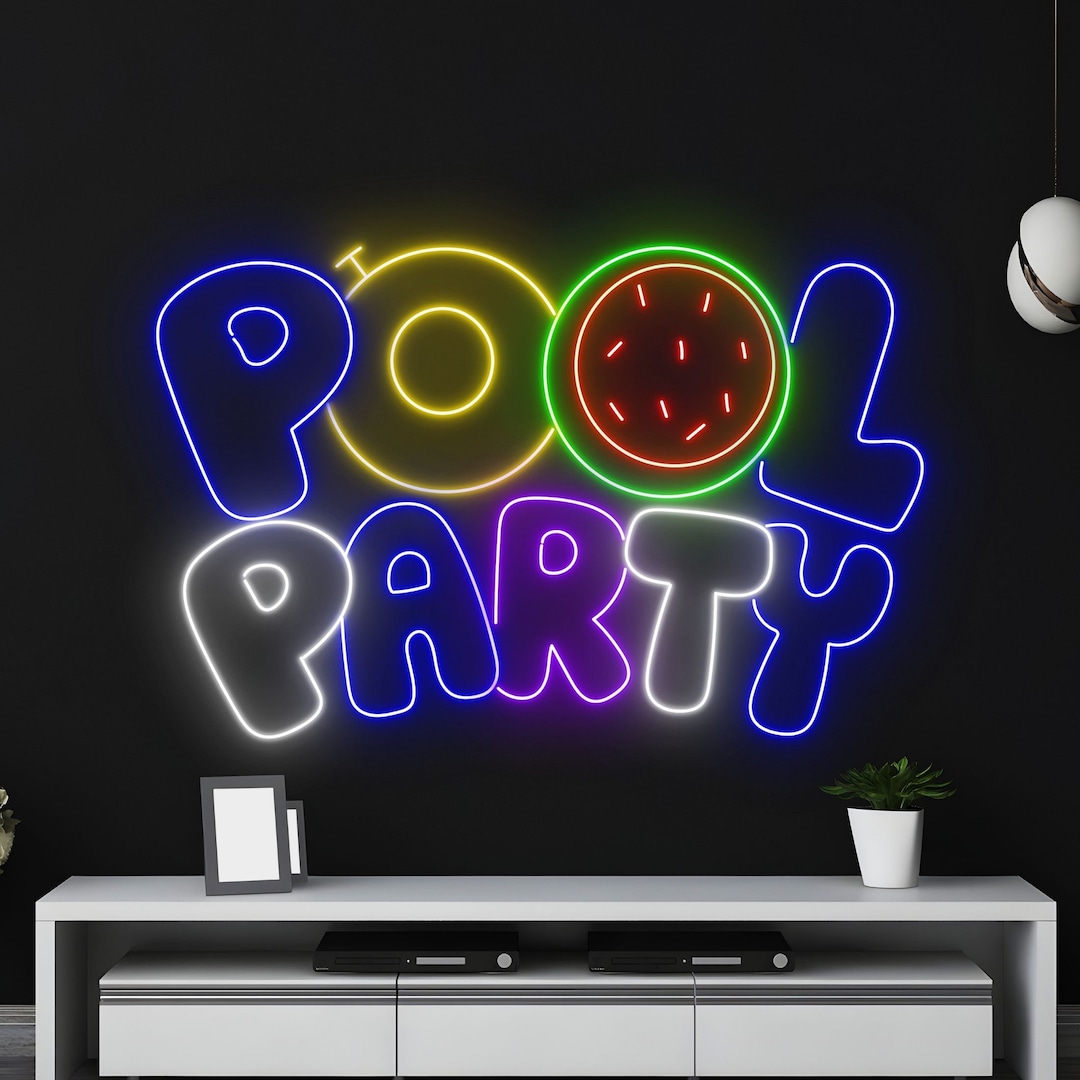Pool Party Neon Sign, Watermelon LED Sign, Pool Party Neon Light, Pool ...