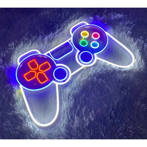 Game Controller Neon Led Sign, Game Controller Neon Sign, Wall Decor ...