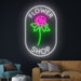Flower Shop Led Sign, Flower Neon Sign, Flower Neon Light, Floral Led ...
