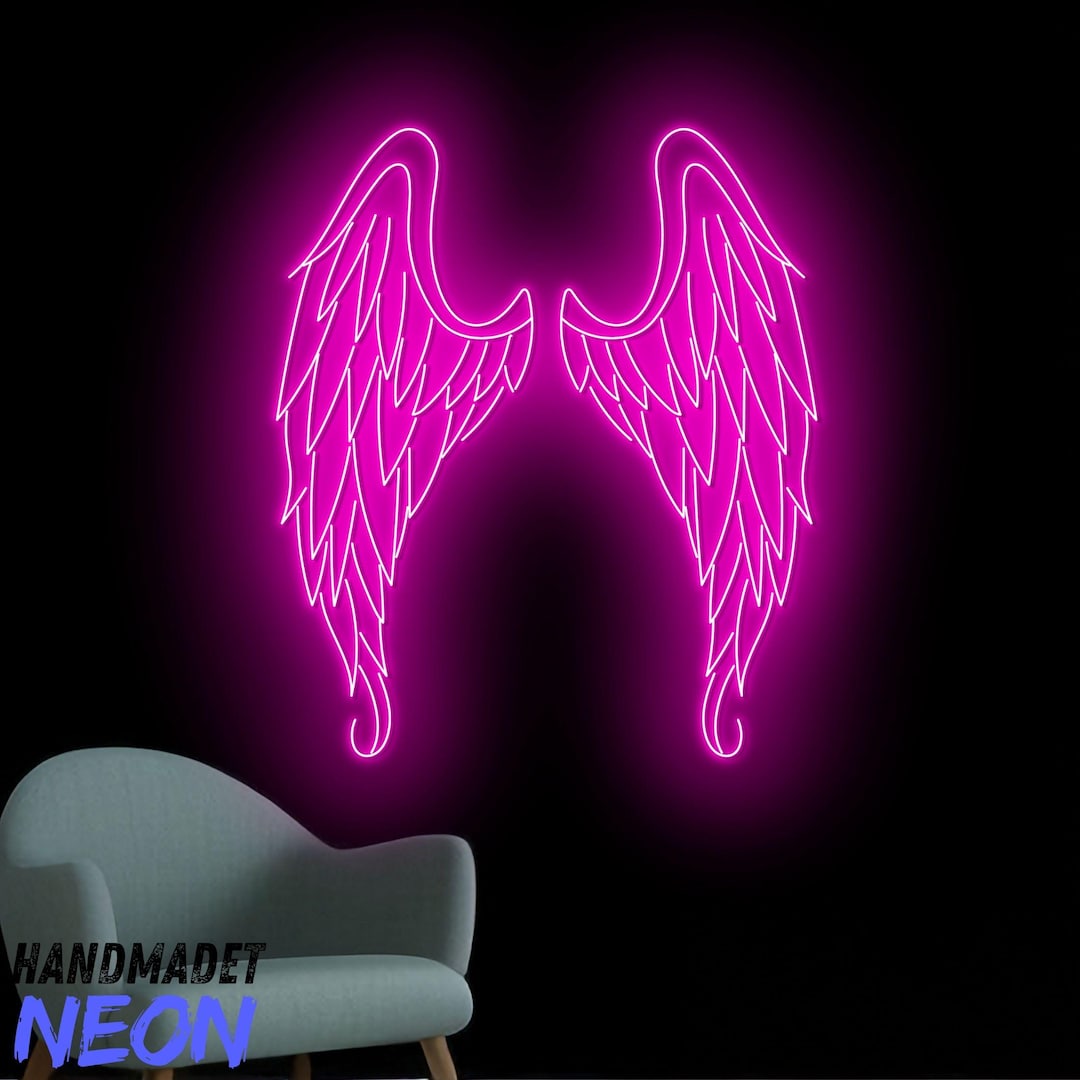 Angel Wings Neon Sign, Angel Wings Led Sign, Angel Wings Neon Light ...