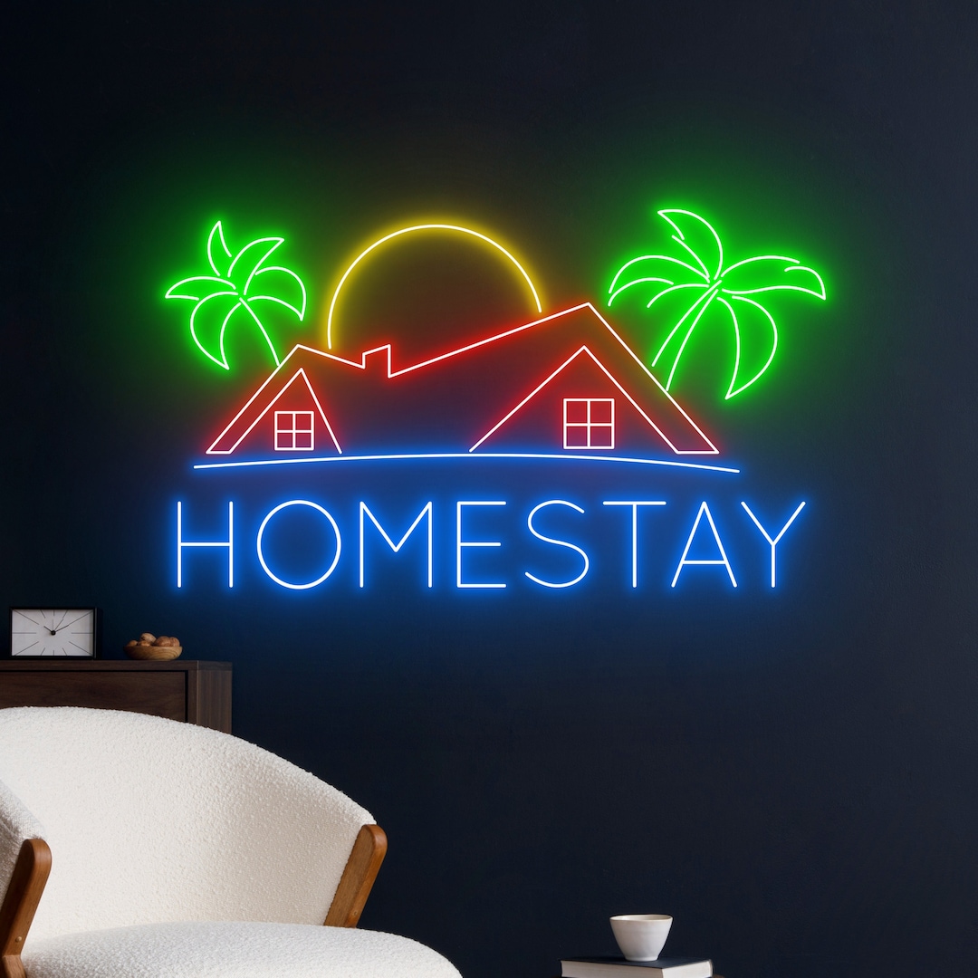 Homestay Neon Sign, Homestay Led Sign, Custom Homestay Travel Led Light ...