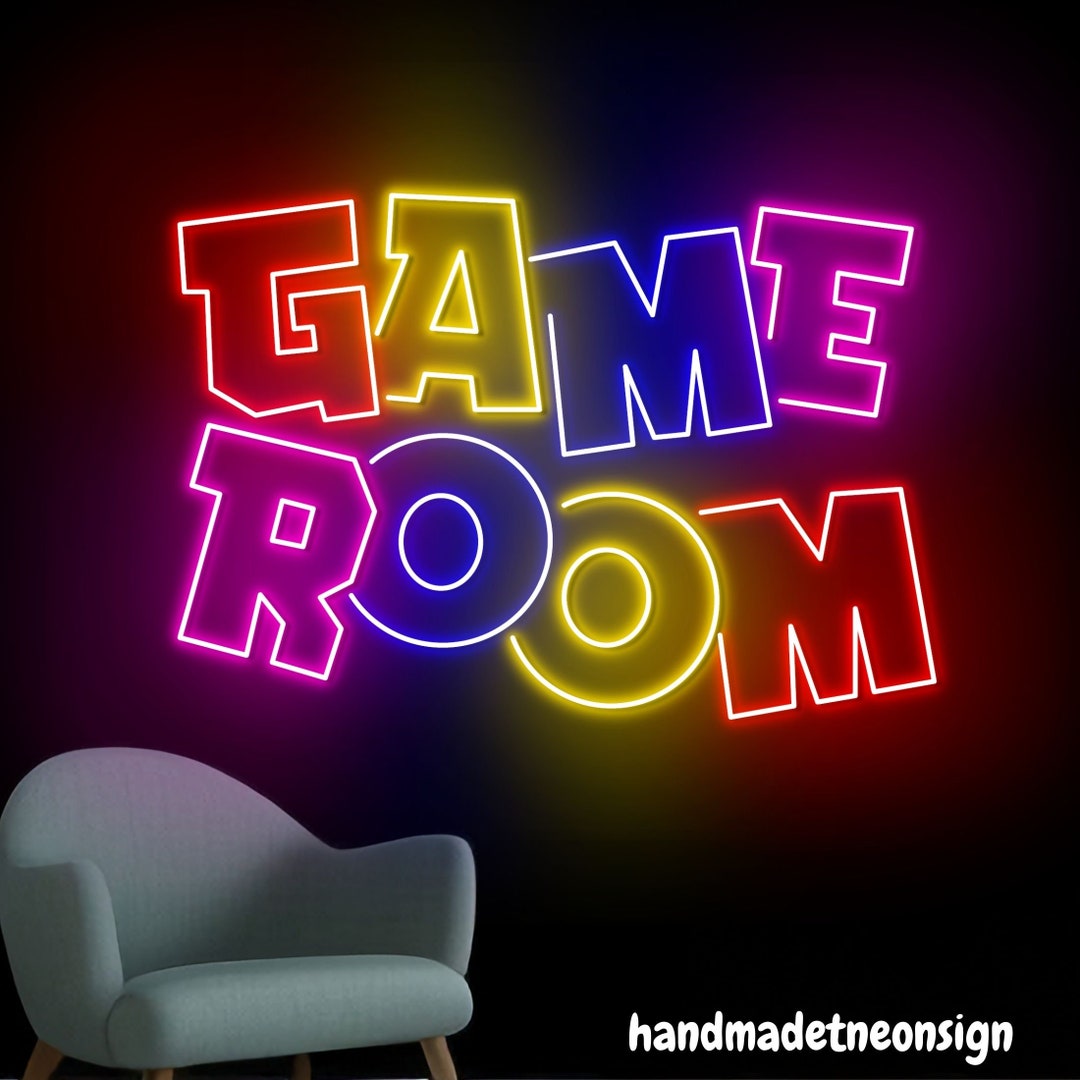 Game Room Neon Wall Sign, Game Led Wall Sign, Player Neon Wall Light ...