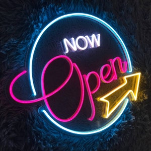 Now Open Neon Signs Handmade Custom LED Neon Sign, Now Open LED Sign ...