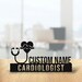 Custom Cardiologist Metal Desk Name Plate, Doctor Metal Job Name Plate ...