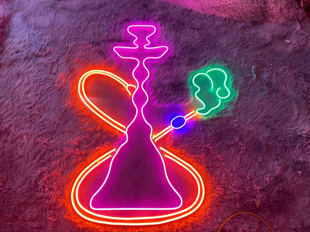 Smoking Machine Neon Sign, Smoking Machine Led Sign, Custom Neon Sign ...