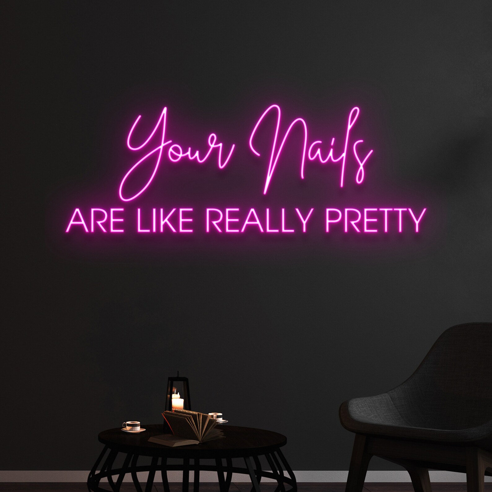Your Nails Are Like Really Pretty Neon Sign, Nail Salon LED Light, Nail ...