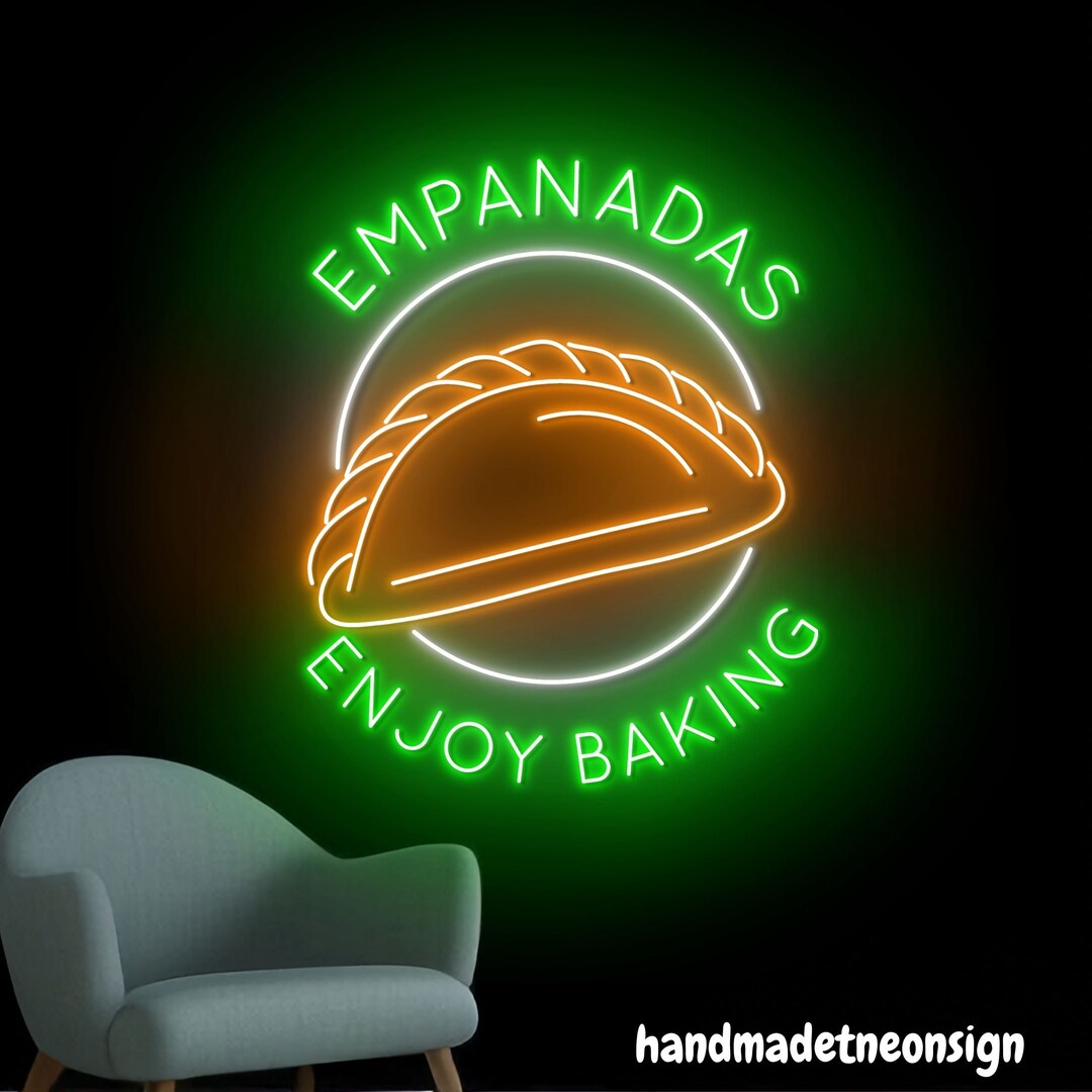 Empanadas Enjoy Baking Neon Wall Sign, Mexican Empanadas Led Wall Light ...