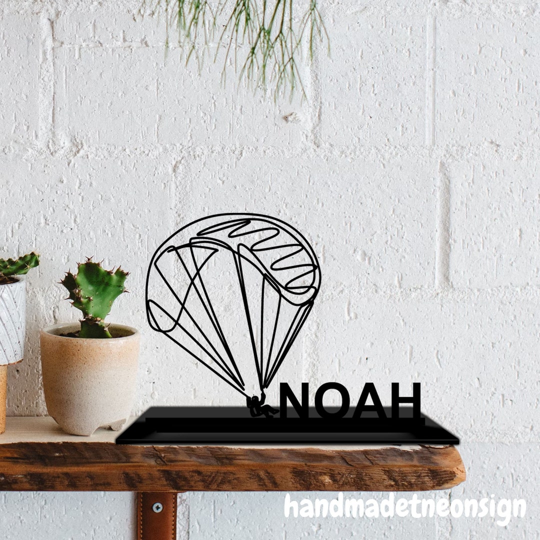 Custom Skydiver Table Decor, Skydive Metal Shelf Decor Home, Skydiving ...