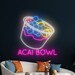 Acai Bowl Neon Sign, Acai Bowl LED Light, Acai Bowl Fruit Neon Light ...