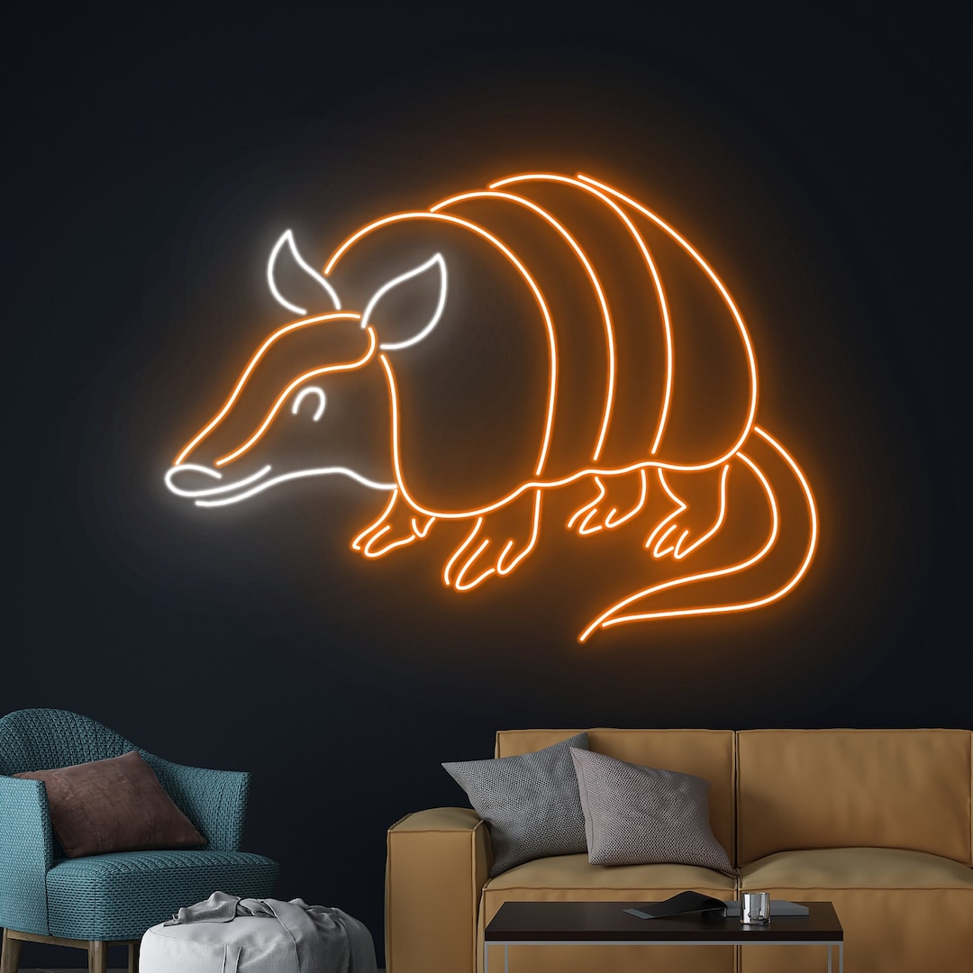 Armadillo Neon Sign, Armadillos Led Sign, Armadillo Led Light ...