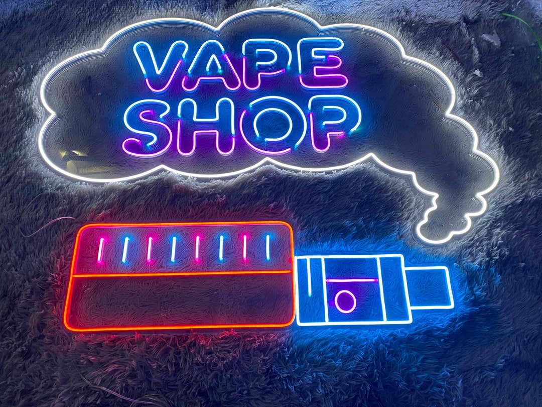Vape Shop Neon Sign | Smoke Shop LED Decor | Bar Pub Party Man Cave ...